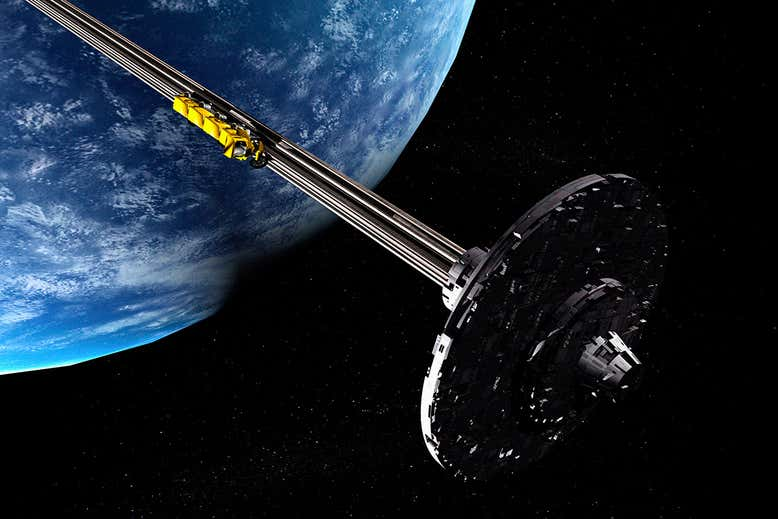 ลิฟต์อวกาศ (Space elevator) และ Colossal carbon tubes (CCTs)
